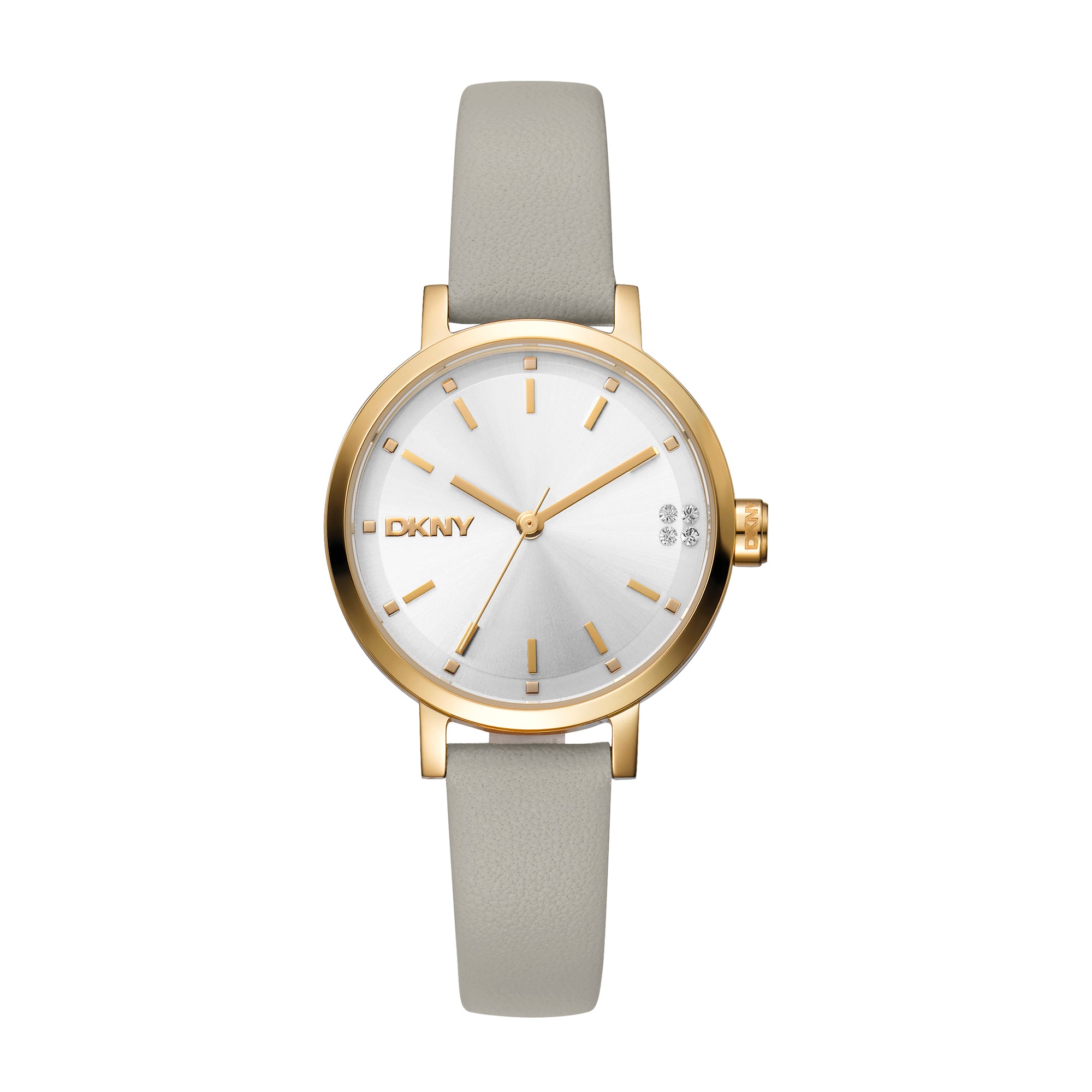 Dkny Urban Womens Silver Dial Leather Strap Watch The Watch House