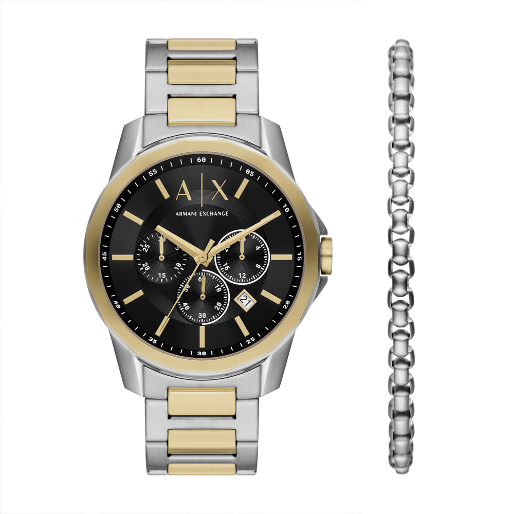 Armani Exchange Men's Chronograph Two-Tone Stainless Steel Watch and B – The Watch House