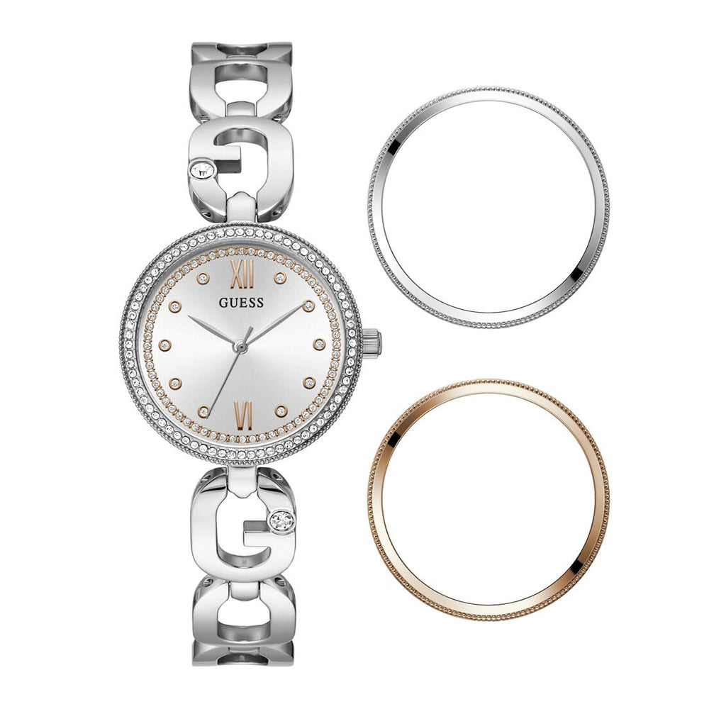 Guess Women's Watch Silver Tone Case Silver Dial Quartz – The Watch House
