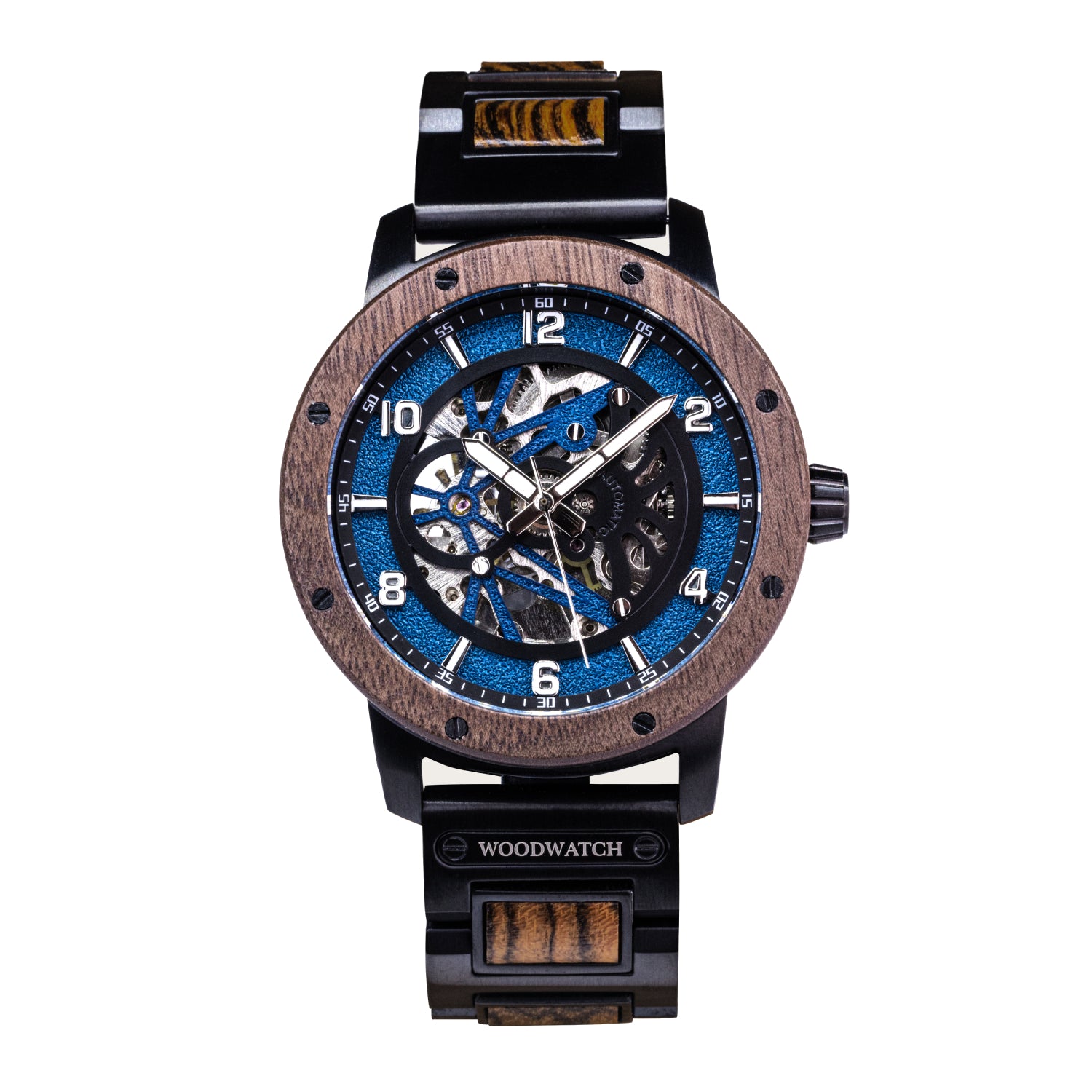 Shop WOODWATCH MEN'S HEROIC BLUE REEF AUTOMATIC WATCH - The Watch House UAE