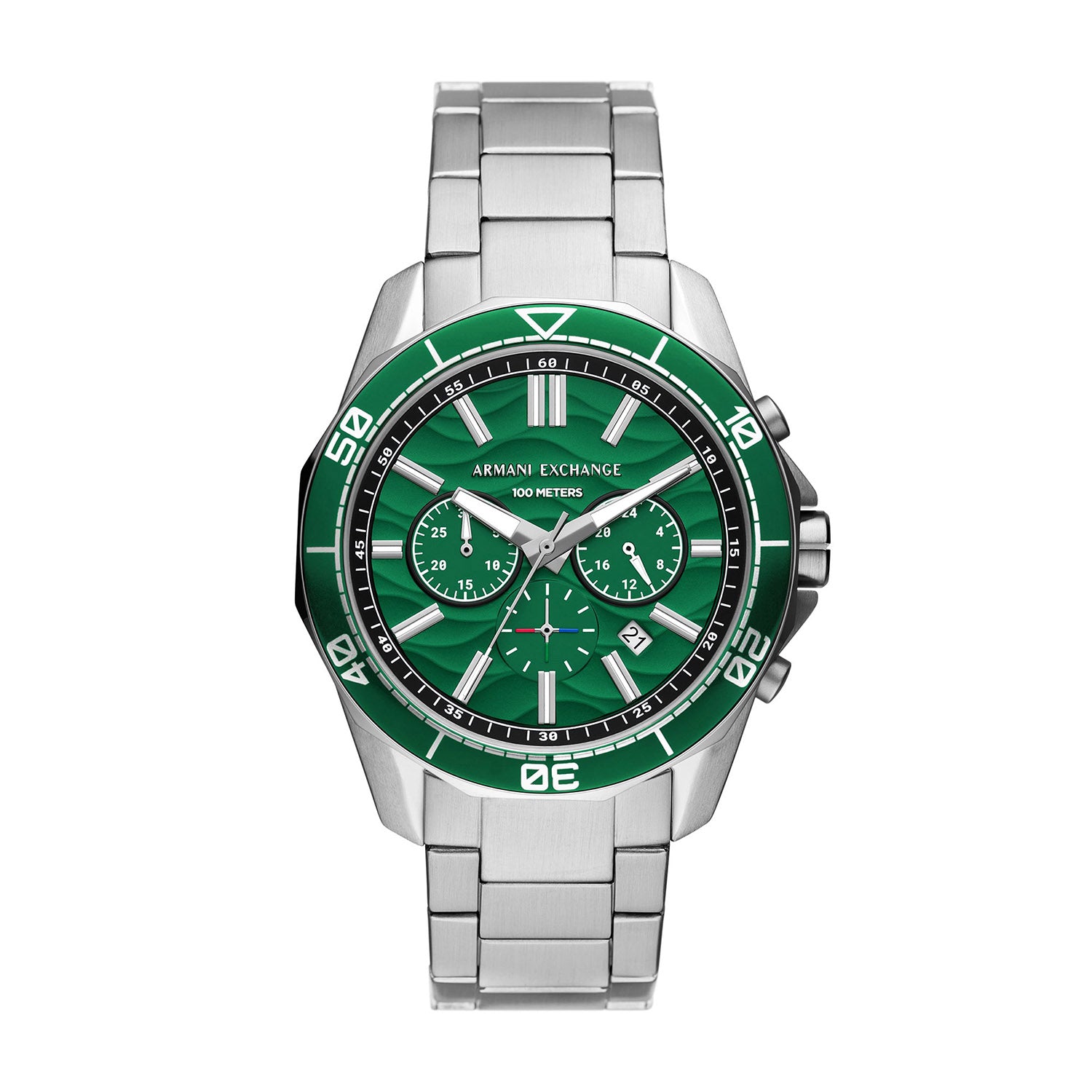 Armani Exchange Spencer Silver Stainless Steel Men's Watch – The Watch ...