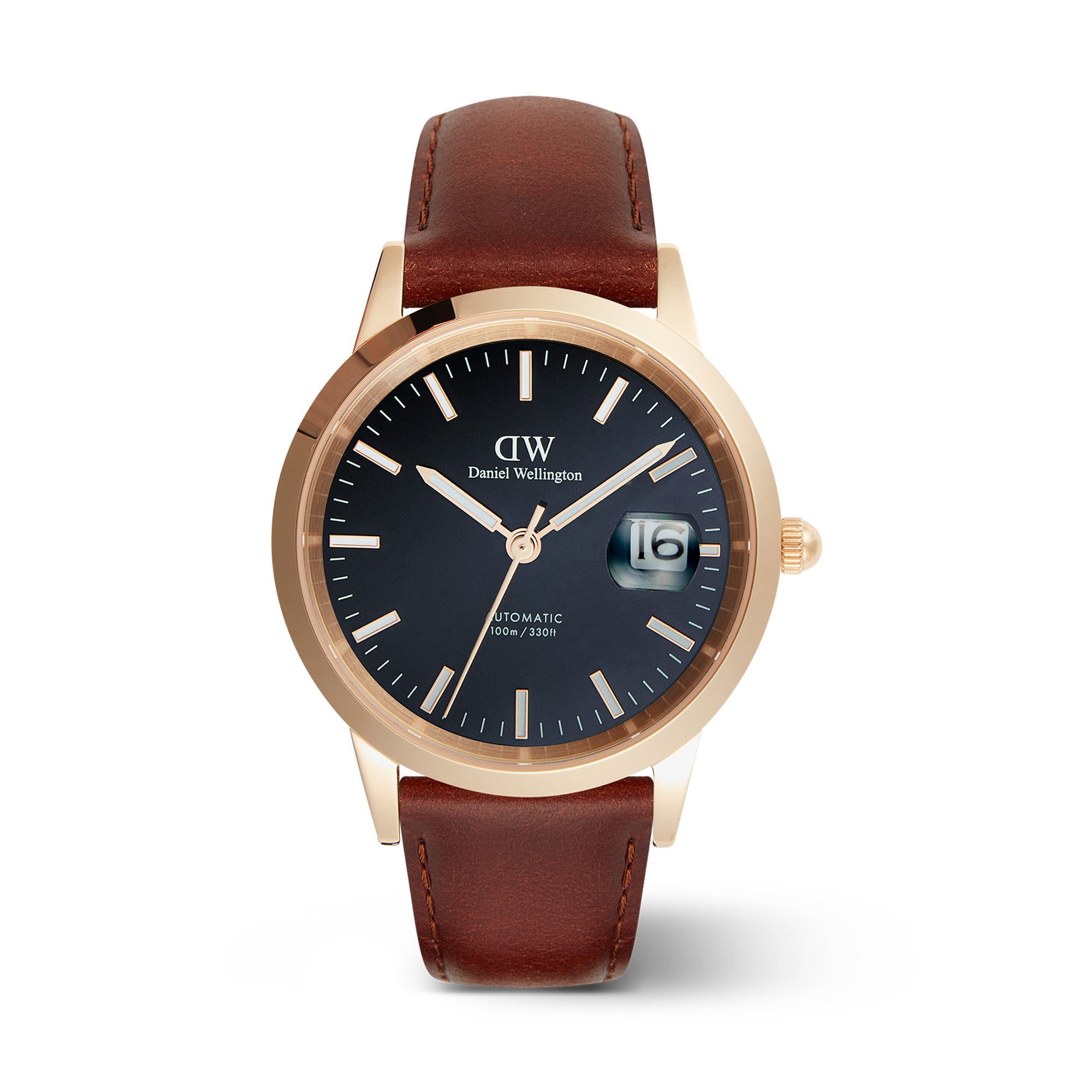 Daniel Wellington Men's Automatic Watch Blue Dial Rose Gold Tone Case ...