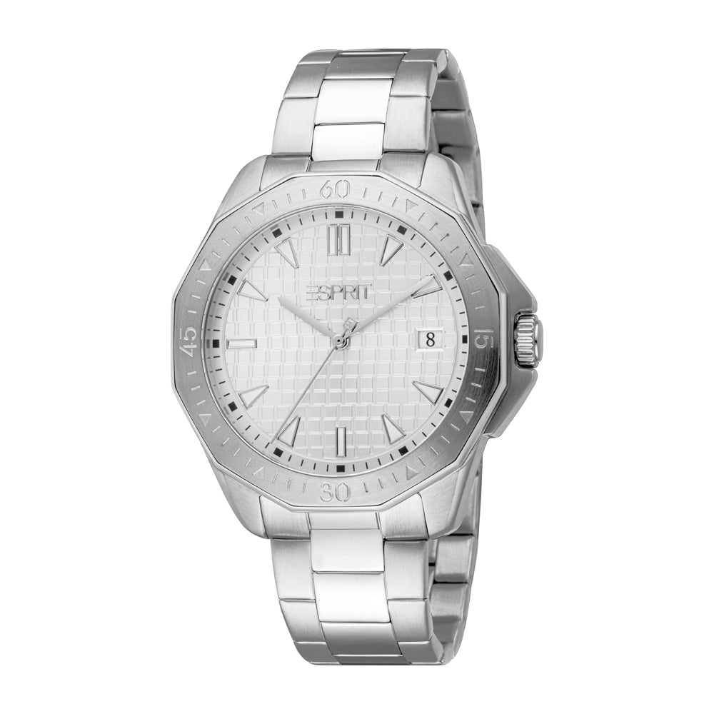 Shop Esprit Men's 42mm Onyx Fashion Silver Dial Watch - The Watch House UAE