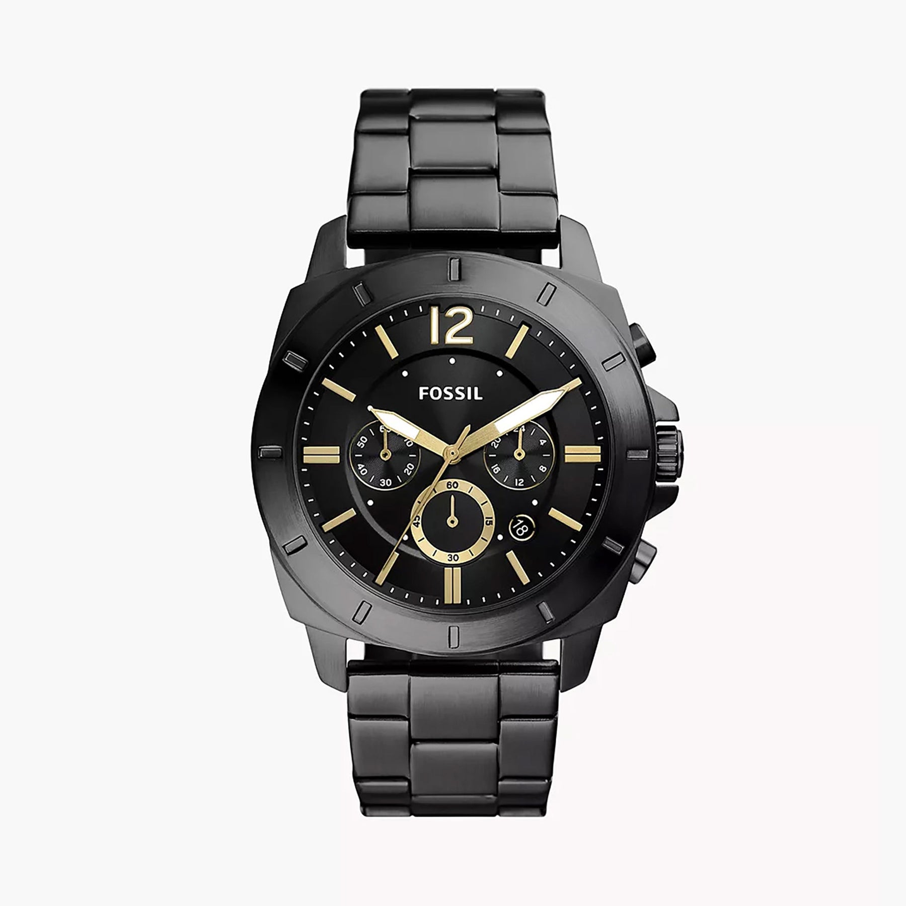 Fossil Privateer Men's Black Stainless Steel Watch – The Watch House