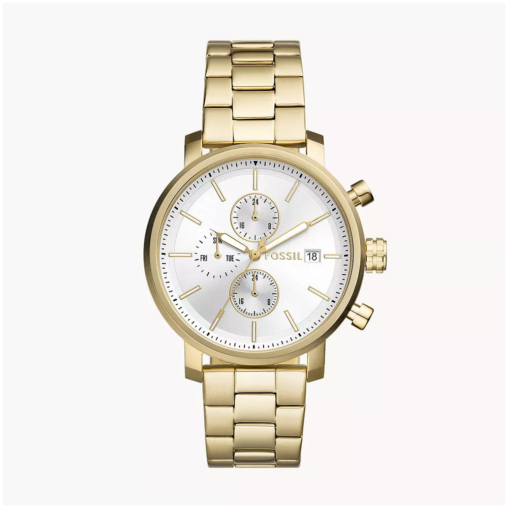 Fossil Rhett Multifunction Gold-Tone Stainless Steel Watch – The Watch ...