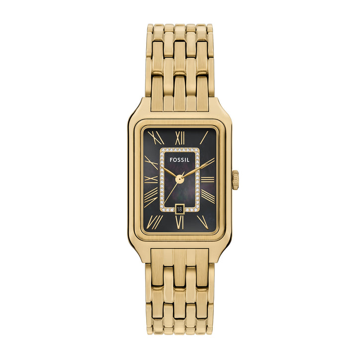 Fossil Women's Raquel Three-Hand Date Gold-Tone Stainless Steel Watch ...