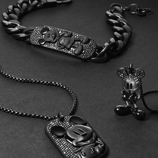 Disney Fossil Special Edition Black Stainless Steel Chain Bracelet ...