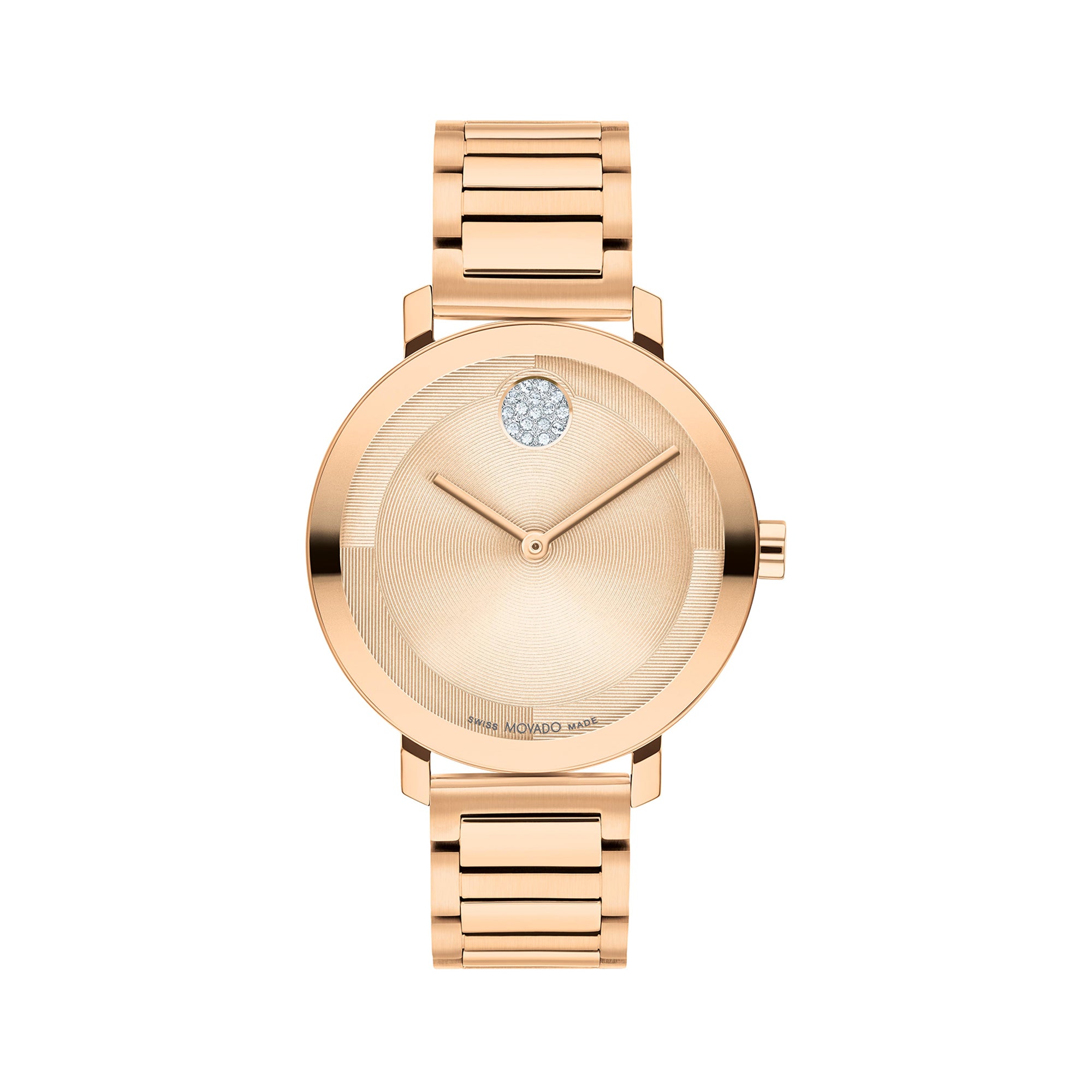 Movado Ladies Rose Gold Dial Watch Rose Gold Tone Case Quartz – The ...