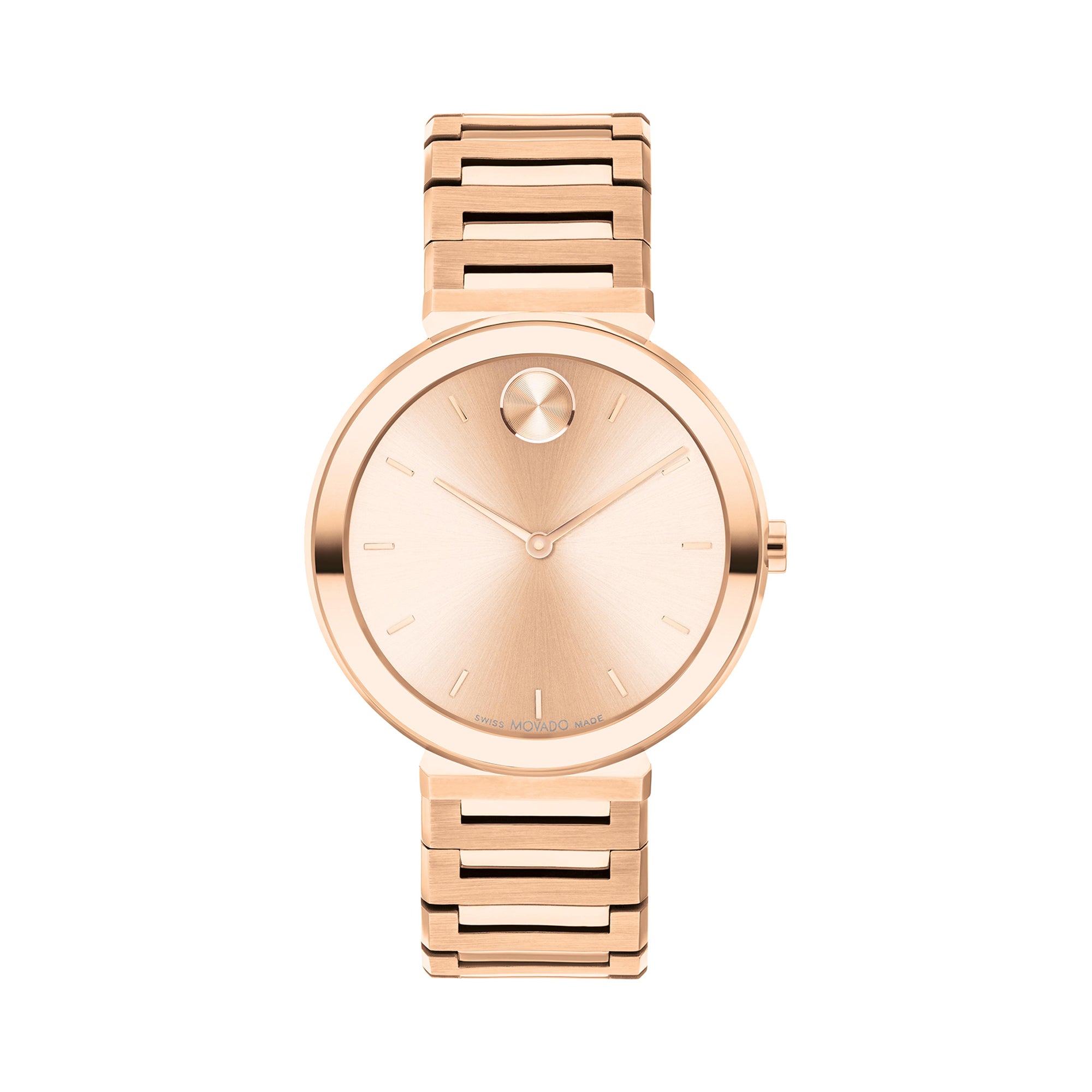 Movado Ladies Rose Gold Dial Watch Rose Gold Tone Case Quartz – The ...