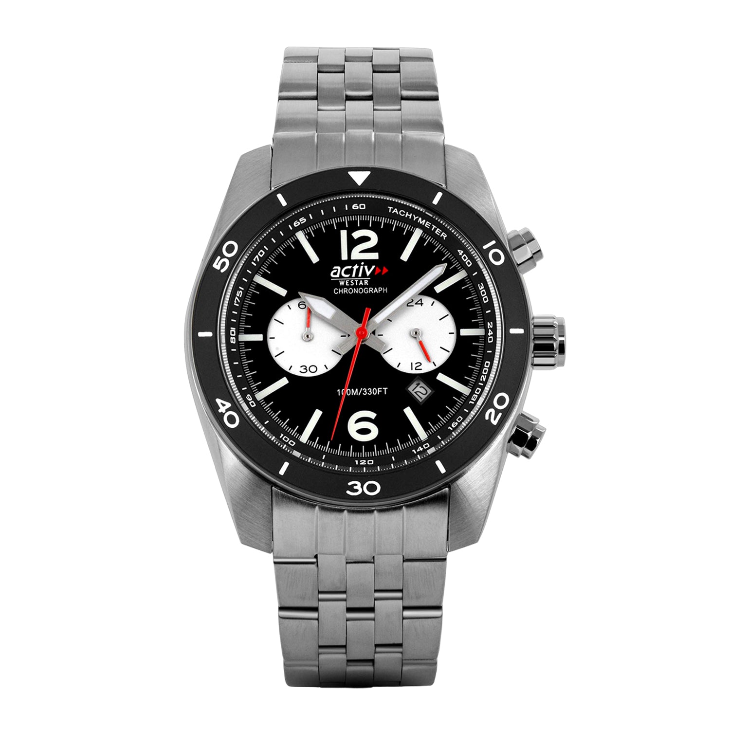Westar Activ Gents 44 mm Black Dial Quartz Watch - 90280STN203 – The ...