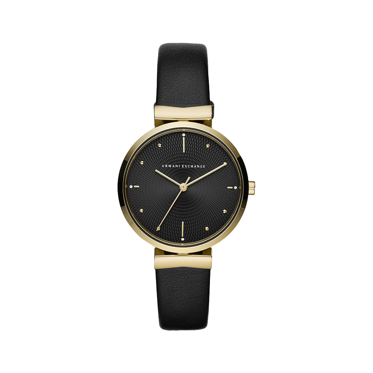 Armani Exchange Women's Three-Hand Black Leather Watch – The Watch House