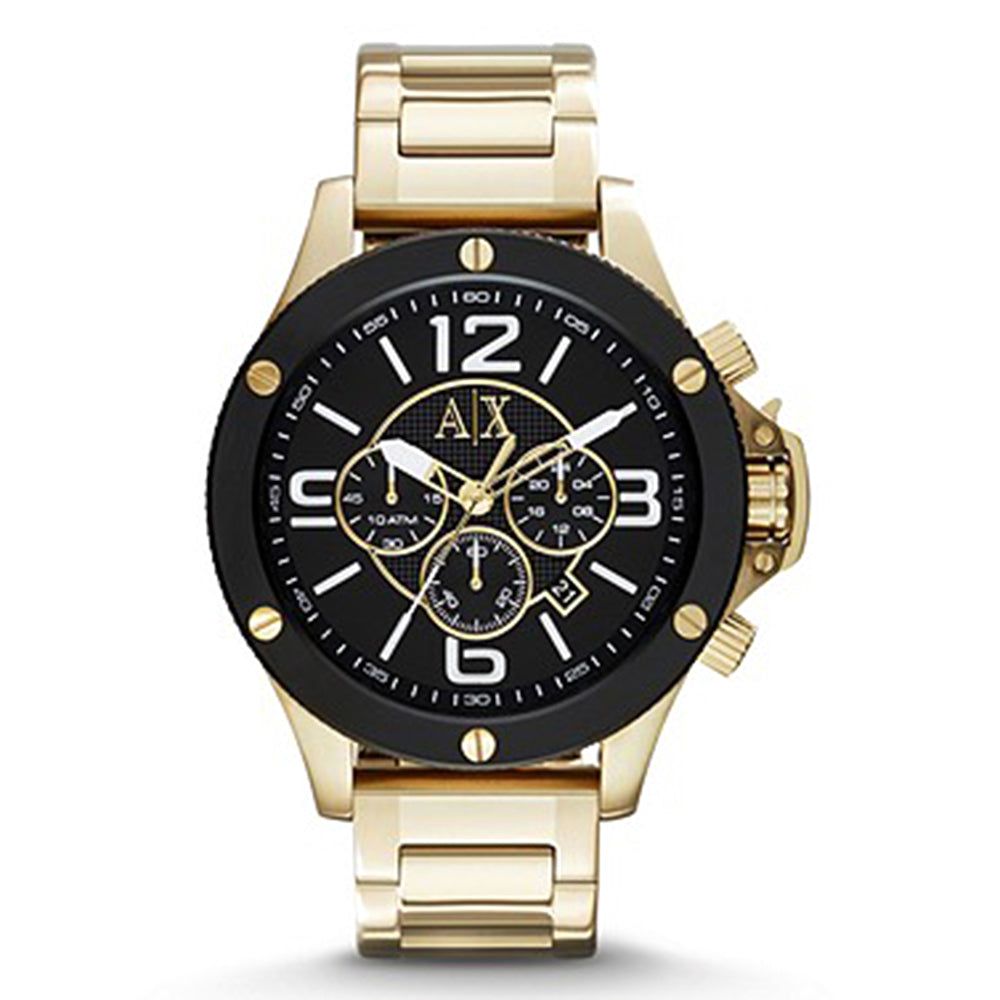 Armani Exchange Men's Chronograph Gold-Tone Stainless Steel Watch – The ...