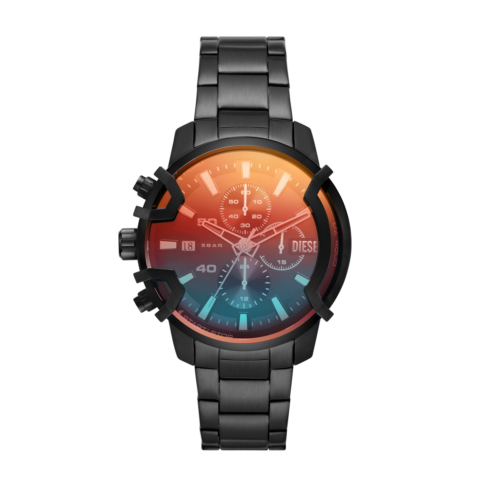 Diesel Griffed Chronograph Black-Tone Stainless Steel Watch – The Watch ...