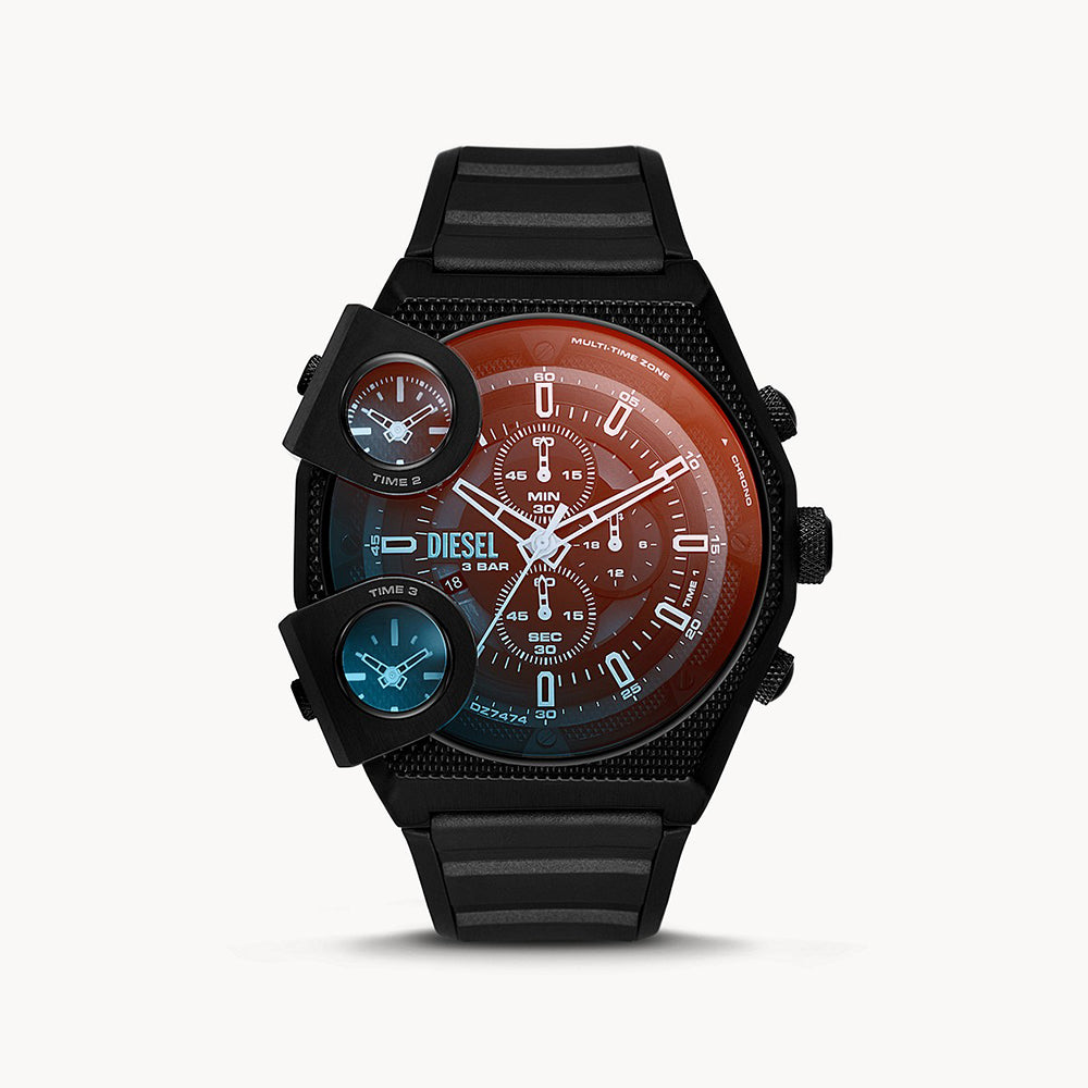 DIESEL SIDESHOW BLACK MENS SILICONE WATCH – The Watch House