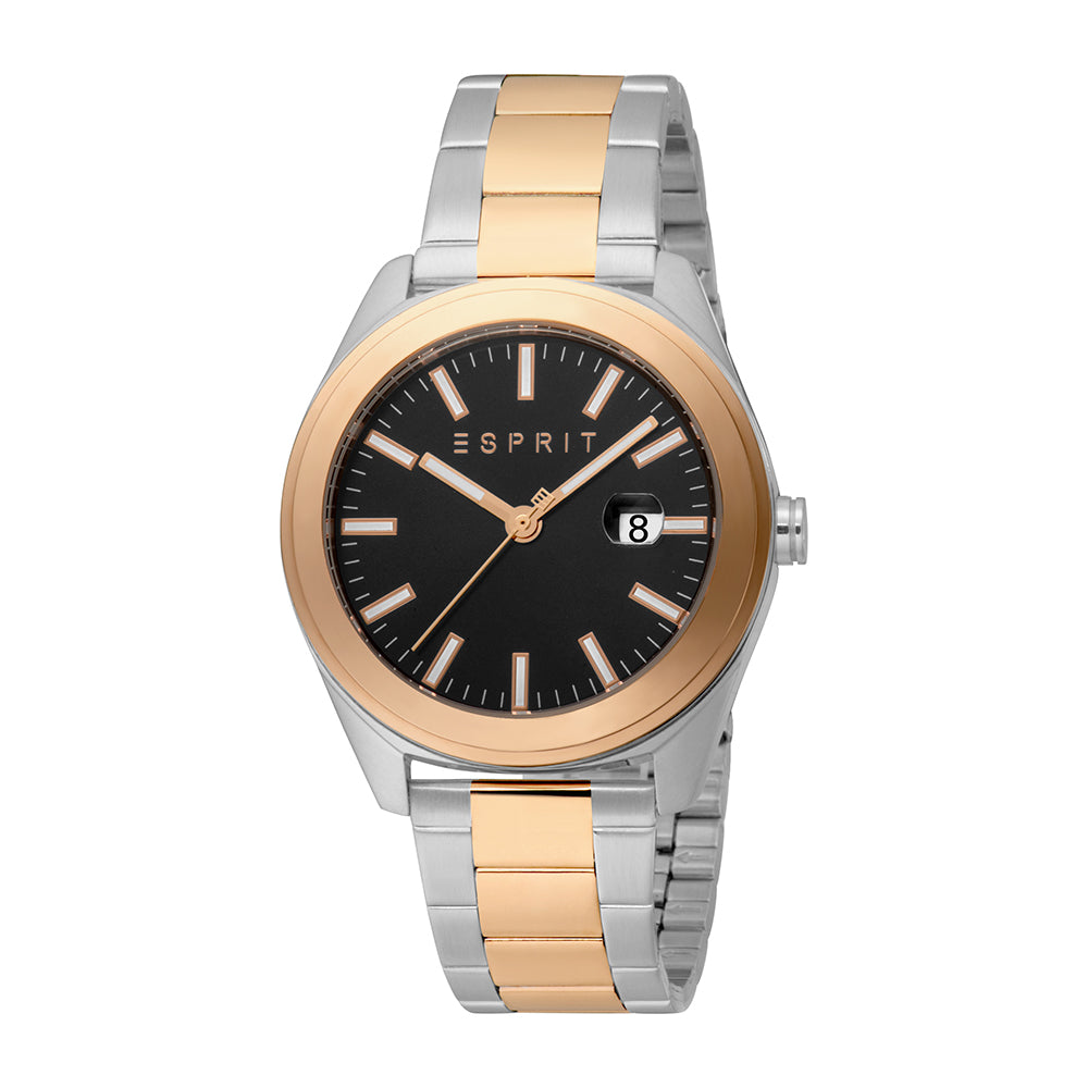 Esprit Men's Fashion Quartz Two Tone Silver And Rose Gold Watch – The ...