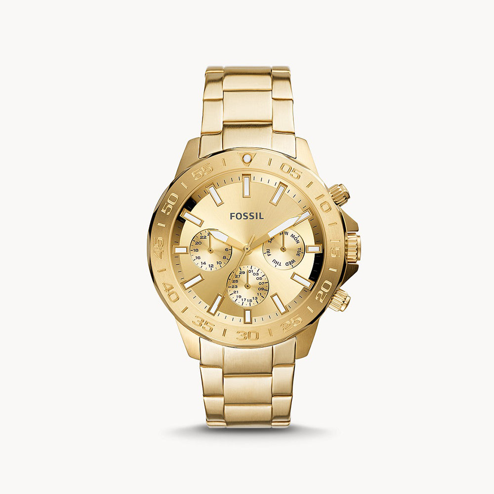 FOSSIL BANNON MULTIFUNCTION GOLD-TONE STAINLESS STEEL WATCH – The Watch ...
