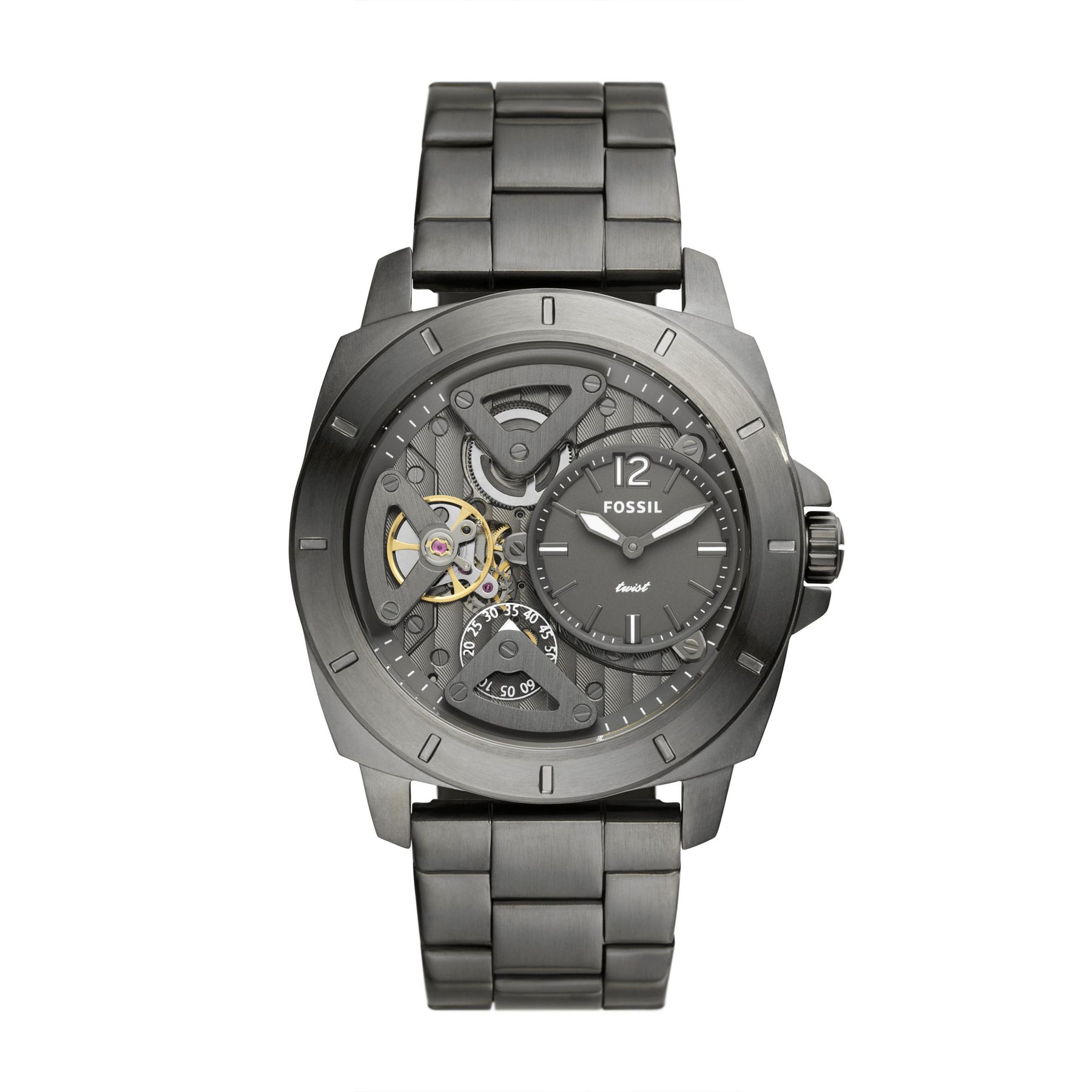 Fossil Privateer Twist Men's Stainless Steel Grey Dial Watch - BQ2787 ...