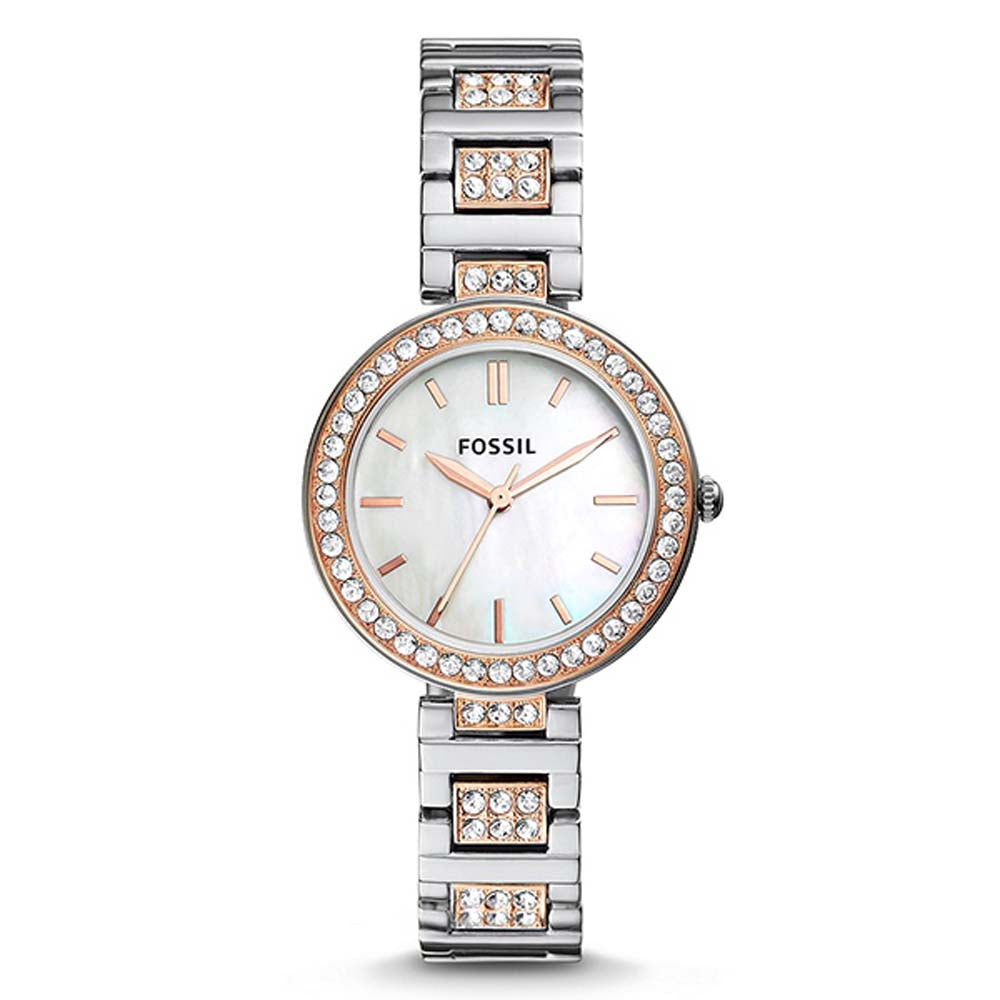 Fossil Mother Of Pearl Analog Women's Watch Gold Plated Metal Bracelet ...