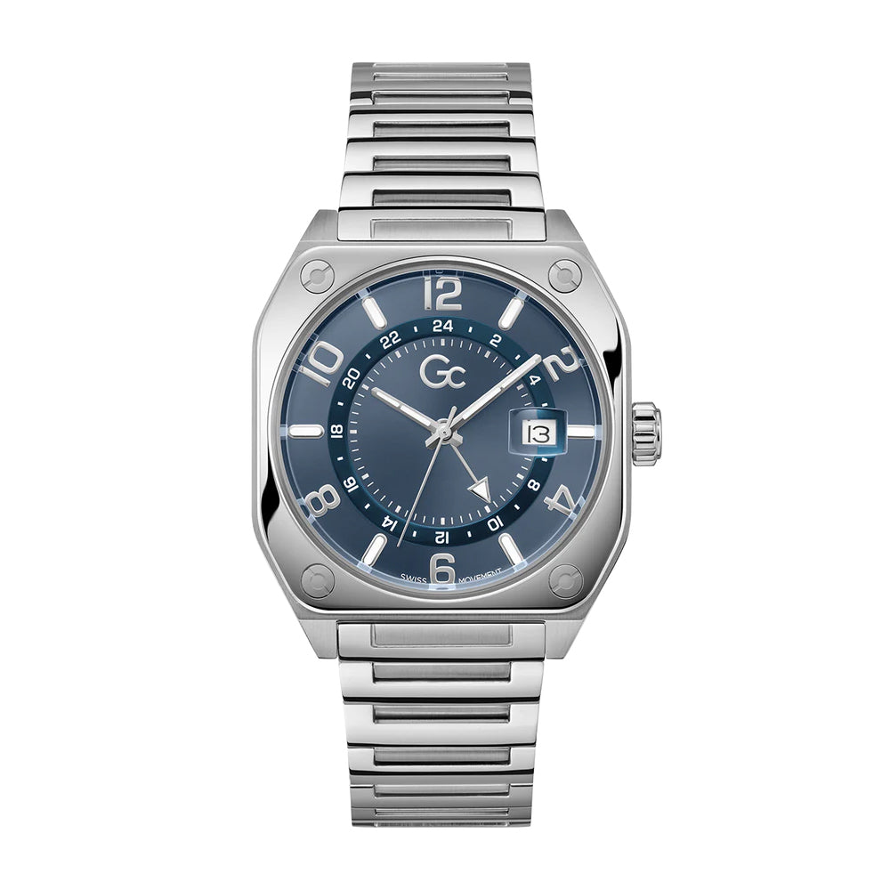 Shop GC Mens Watch Silver Tone Case Quartz - The Watch House UAE