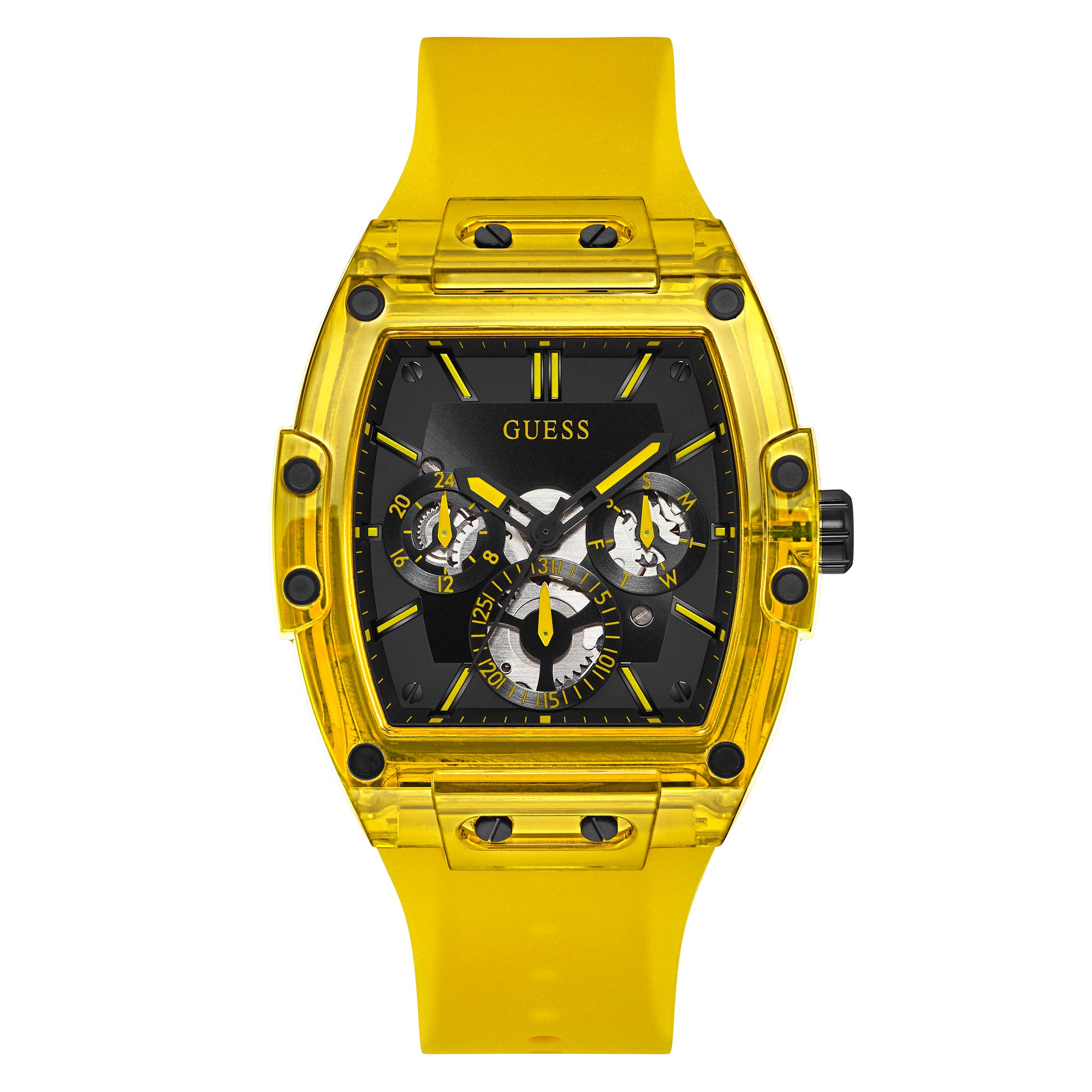 Shop Guess Men's Watch Yellow Tone Case Quartz - The Watch House UAE