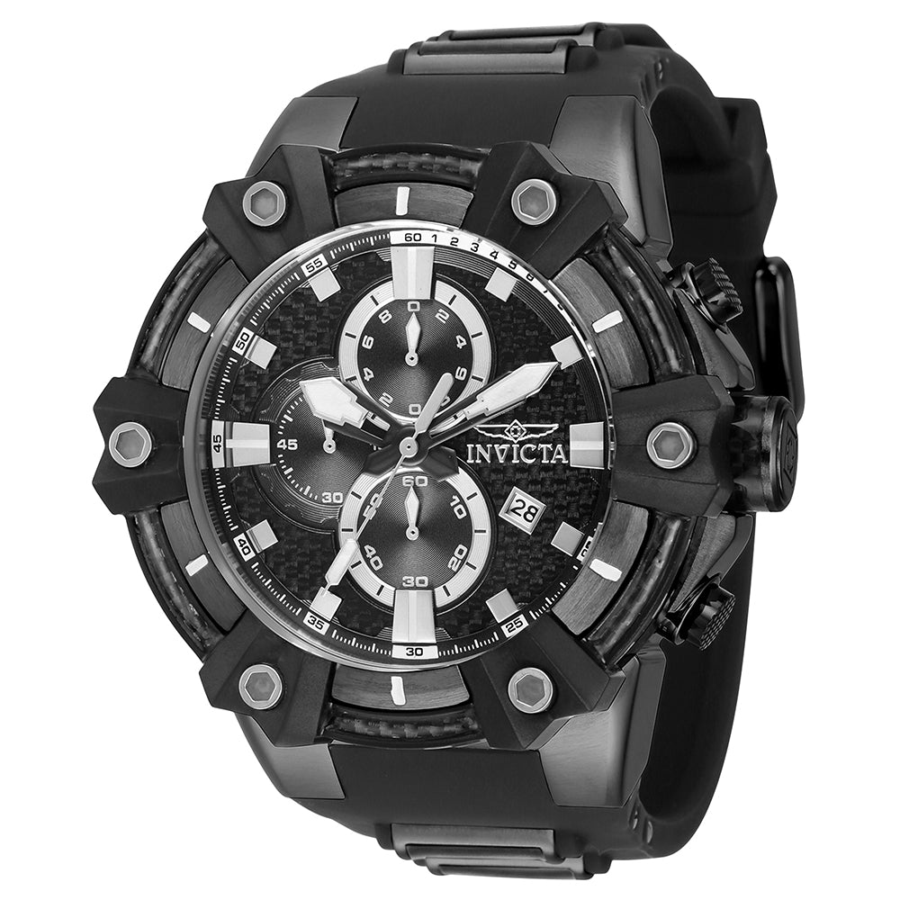 Invicta Carbon Hawk Men's 54Mm Stainless Steel Gunmetal Black Dial Vd57 ...