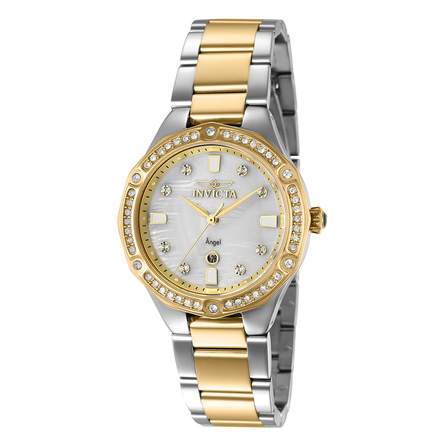 INVICTA Angel Lady 35mm Stainless Steel Silver White dial PC22A Quartz ...