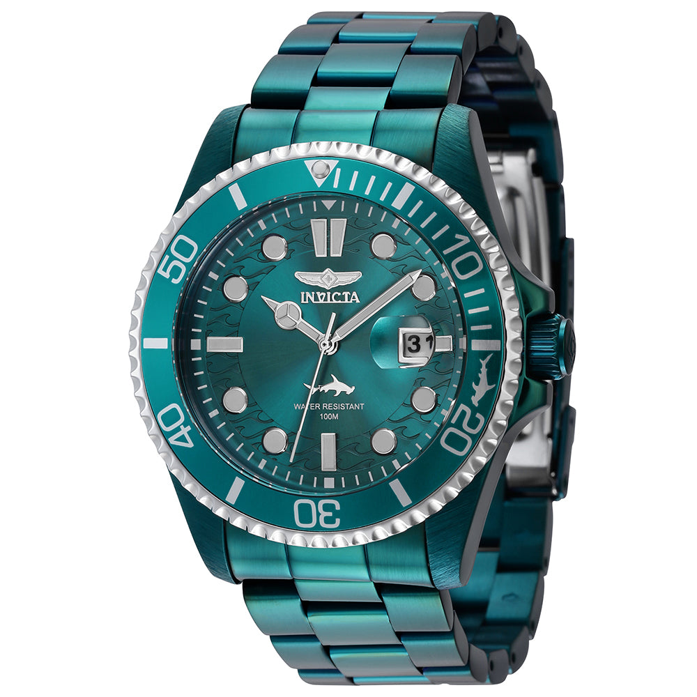 INVICTA Pro Diver Men's 43mm Stainless Steel Green Green dial PC32 Qua ...