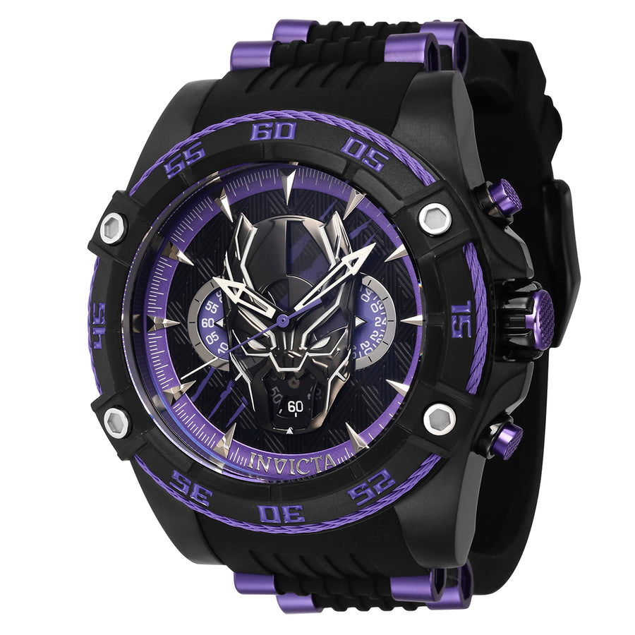 INVICTA Marvel Men's 52mm Stainless Steel Black Black+Purple dial VD54 ...