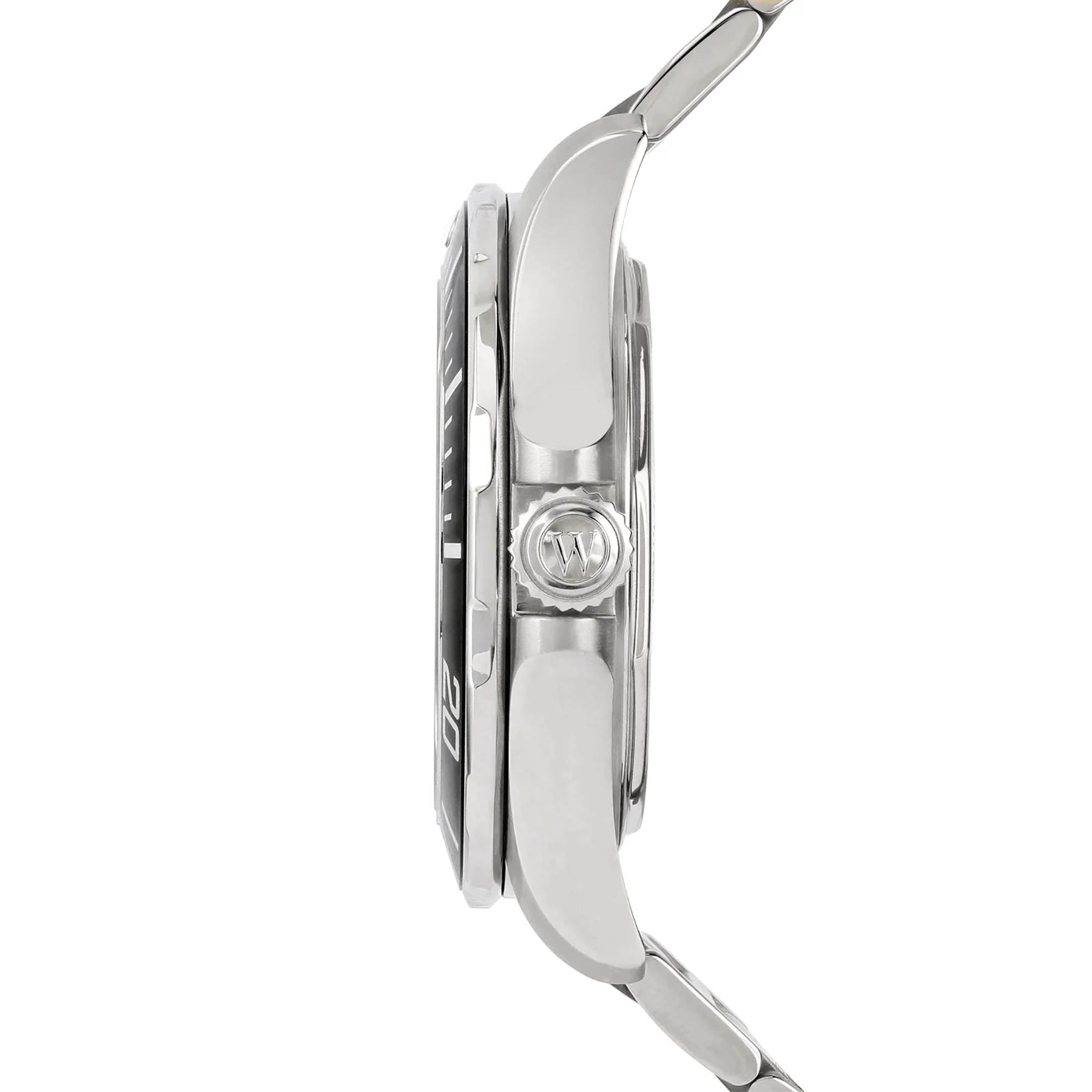 West End Men's Silver Tone Case Black Dial Automatic Watch – The Watch ...